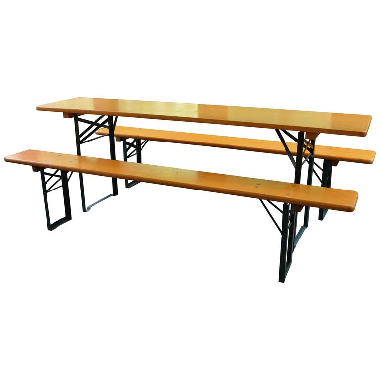 Picnic Table and Benches from Bavarian Brewery "Wild" at 1stDibs