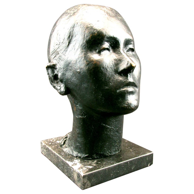 An Important Mid 20th Century Brutalist Bronze Bust by Pedro Pruna O ...