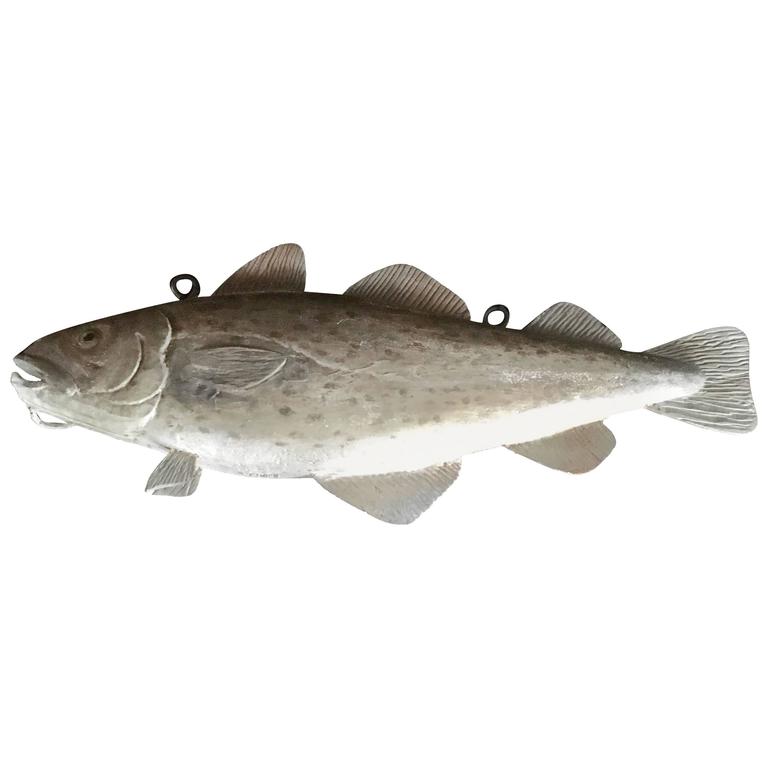 Folk Art Carved Cod Fish at 1stDibs