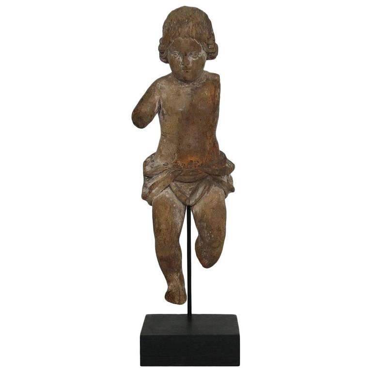 18th Century French Baroque Carved Wooden Baby Jesus at 1stDibs