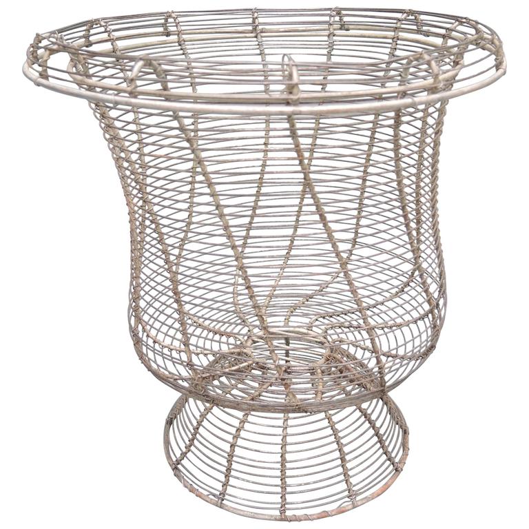 French Wirework Basket in a Classical Urn Shape at 1stDibs