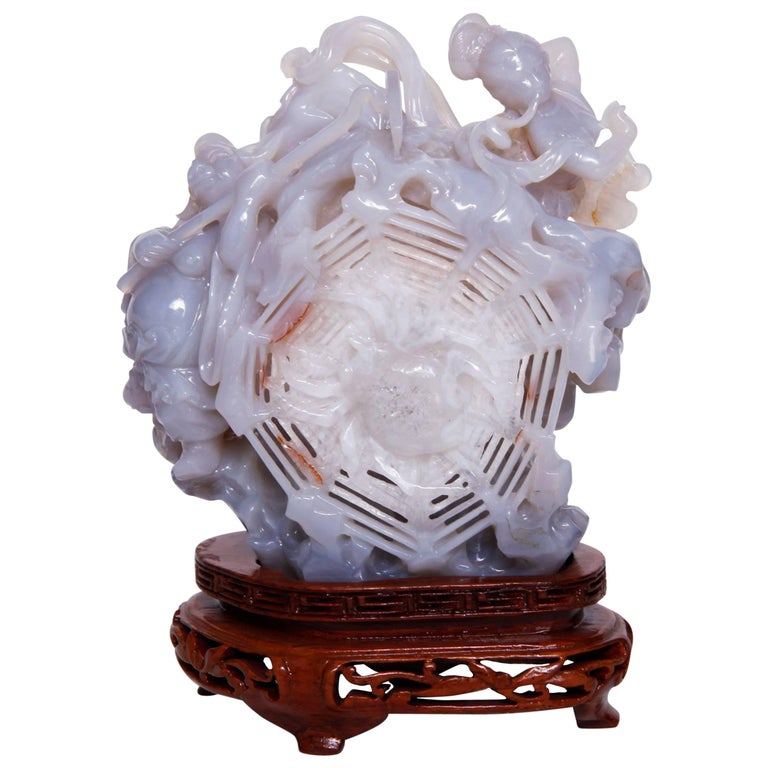 Chinese Agate Carved Grouping at 1stDibs