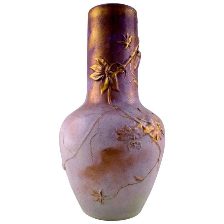 Ceramic Vase by Clement Massier For Sale at 1stdibs