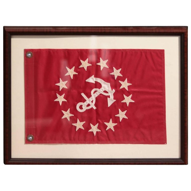 Framed Vice Commodore Flag at 1stDibs
