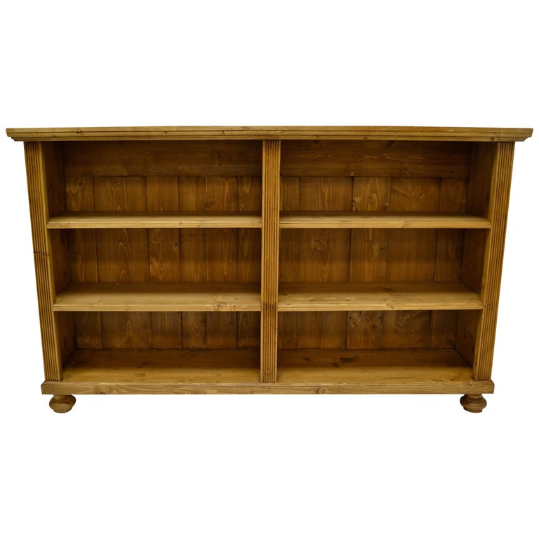 Pine Double Bookcase at 1stDibs