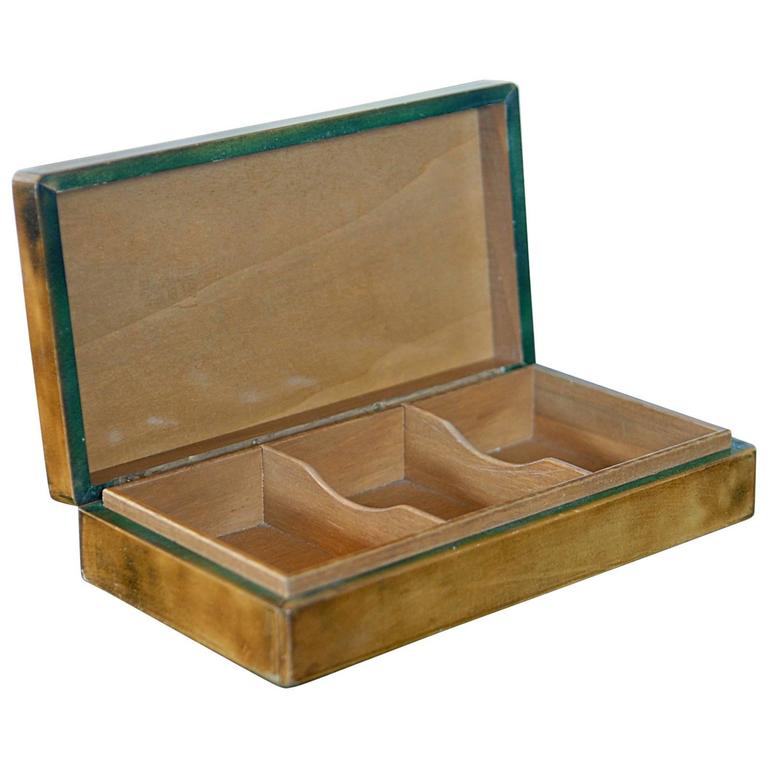 Mid-Century Leather Card Box, Liberty of London at 1stDibs