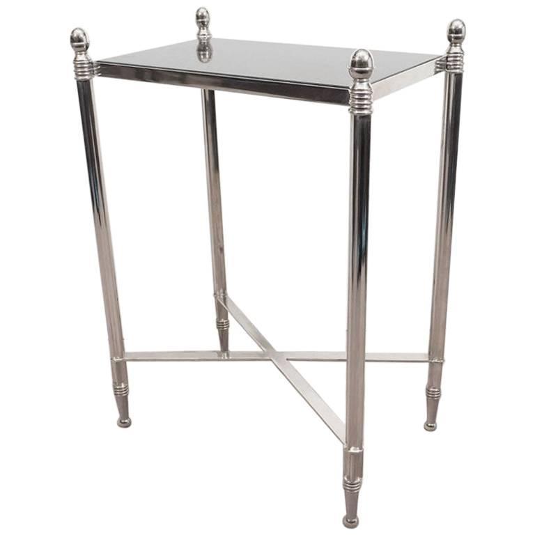 Chrome and Granite Top Side Table at 1stDibs