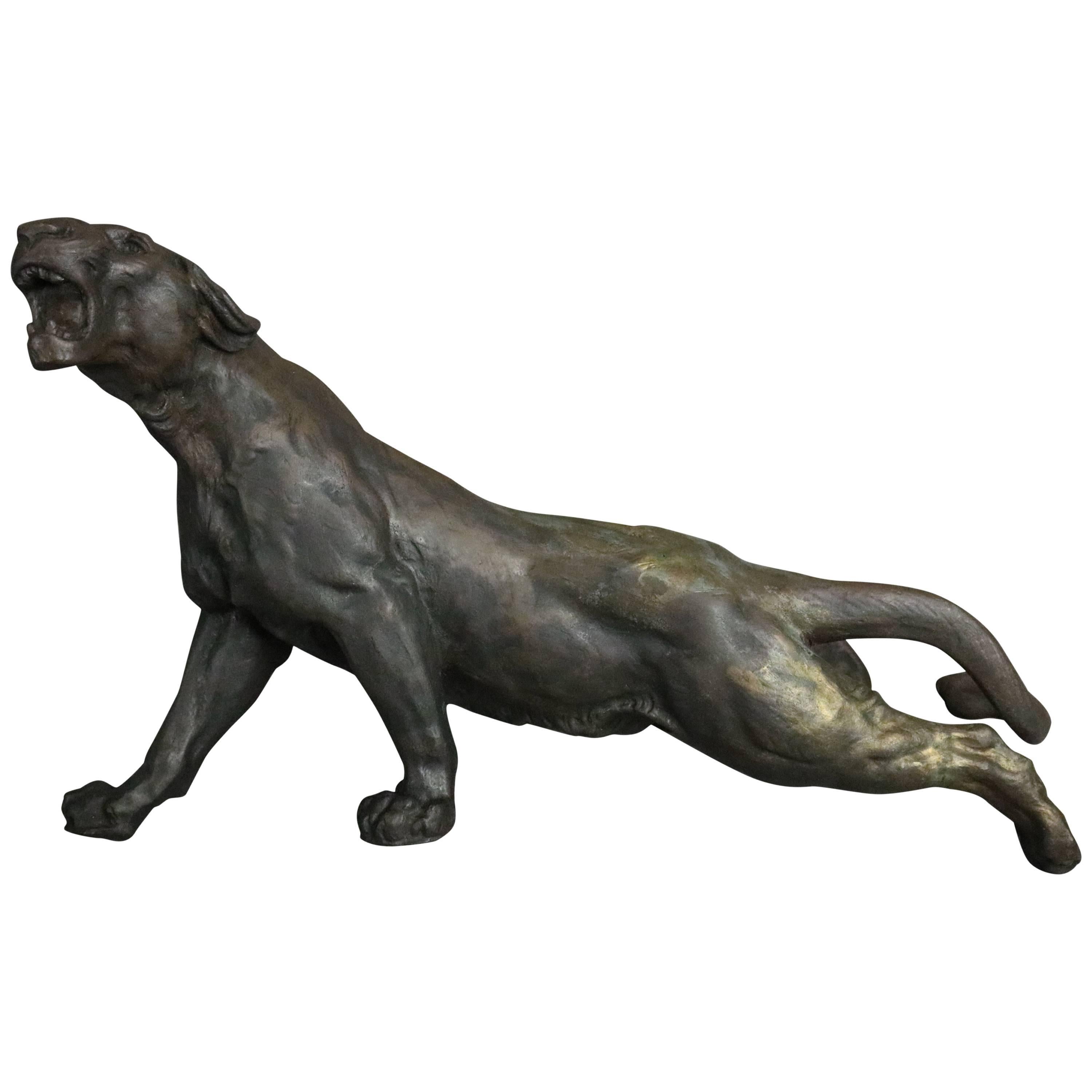 Antique Japanese Cast Bronze Figural Stalking Tiger, circa 1880 at ...