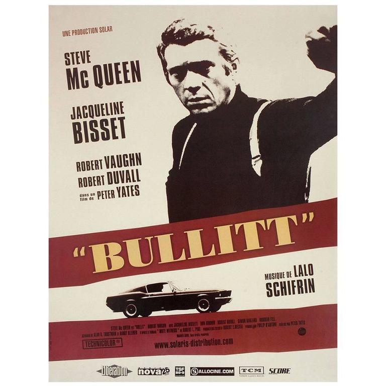 "Bullitt." German Film Poster For Sale at 1stdibs