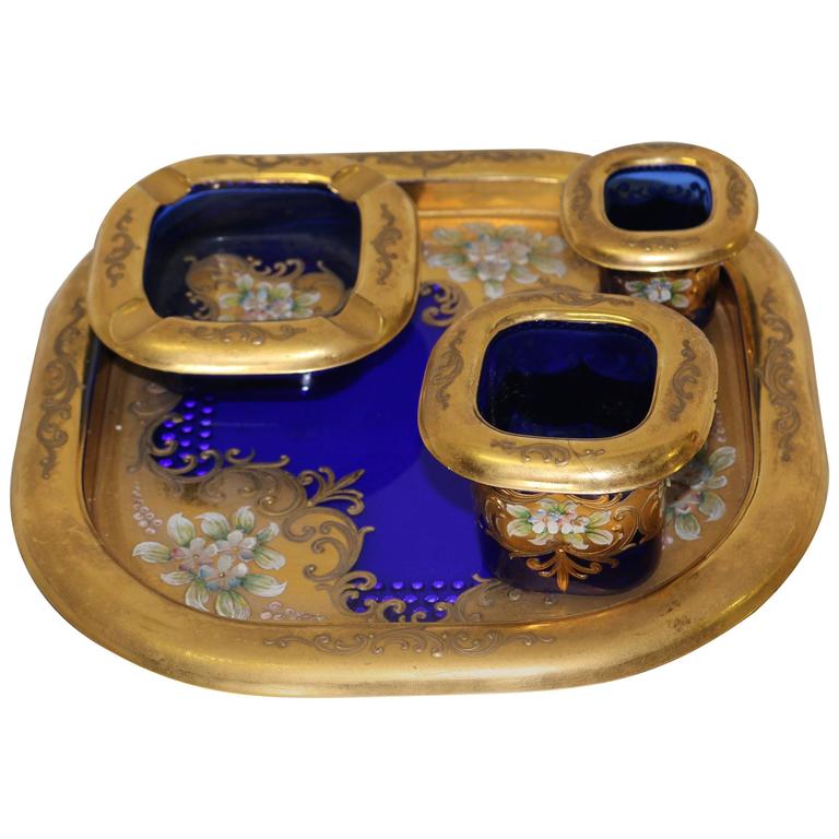 Italian Venetian 1930s Porcelain Cigarette Ash Tray and Cigarette ...
