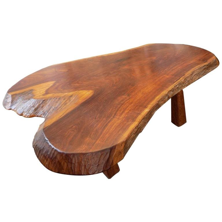 Huge Log Wood Cocktail Table, circa 1960 at 1stDibs