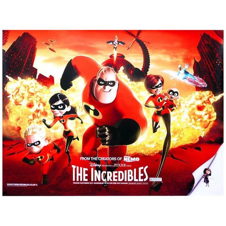 "The Incredibles", Film Poster, 2004 For Sale at 1stdibs