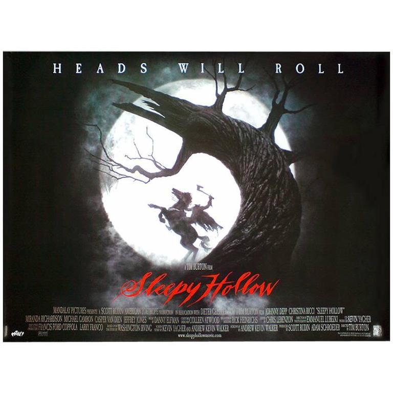 "Sleepy Hollow" Poster, 1999 For Sale at 1stdibs