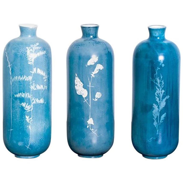 Glithero Blue and white Porcelain Vases from "Blueware Series" London ...