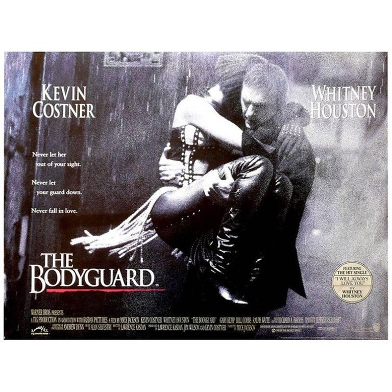 "The Bodyguard" Film Poster, 1992 For Sale at 1stDibs
