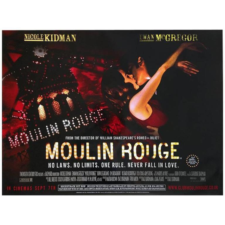 "Moulin Rouge" Film Poster, 2001 For Sale at 1stdibs