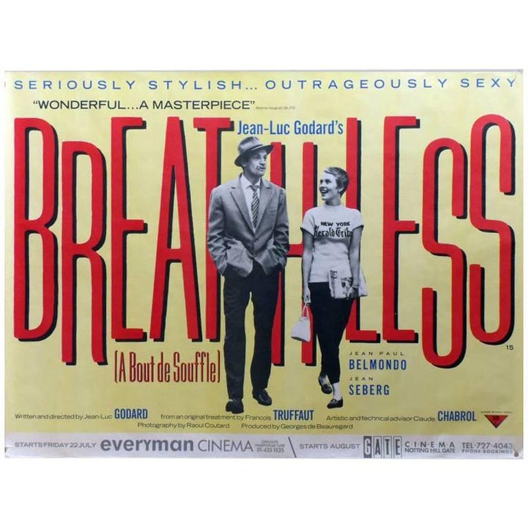 "Breathless" Film Poster, 1980 at 1stDibs