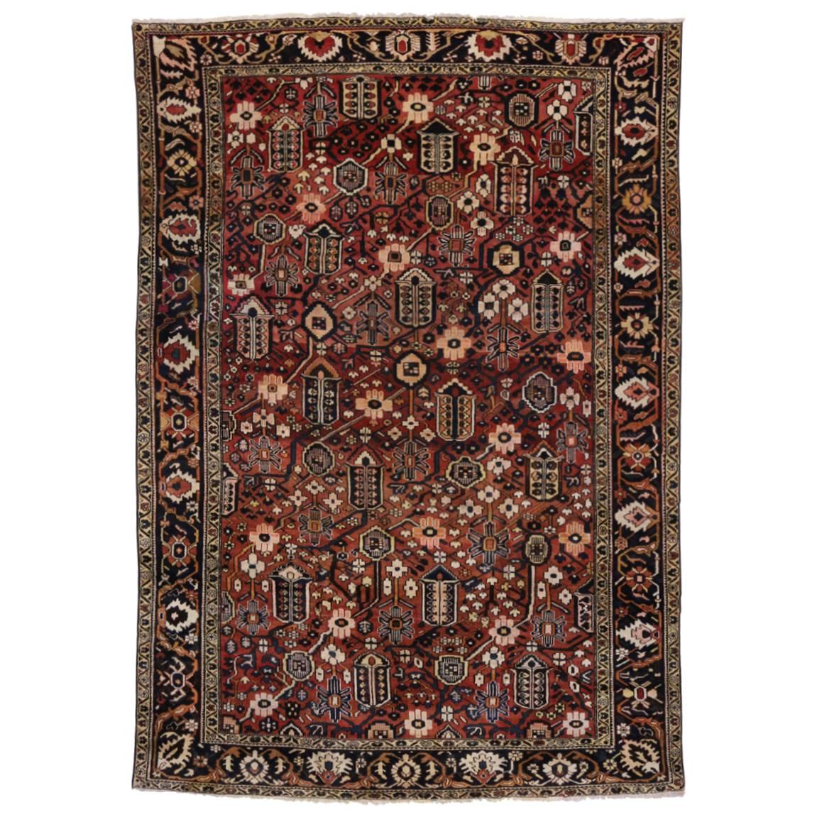 Vintage Persian Bakhtiari Rug with Rustic Modern Italian Style For Sale ...