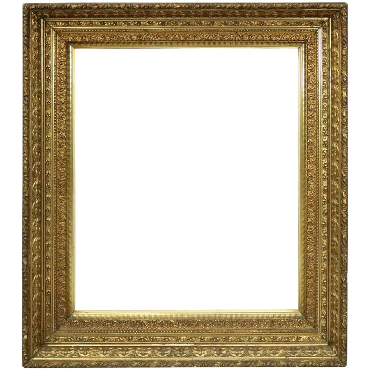 Antique Gilt Gesso Fine Art Frame Acanthus and Foliate Decor, circa ...
