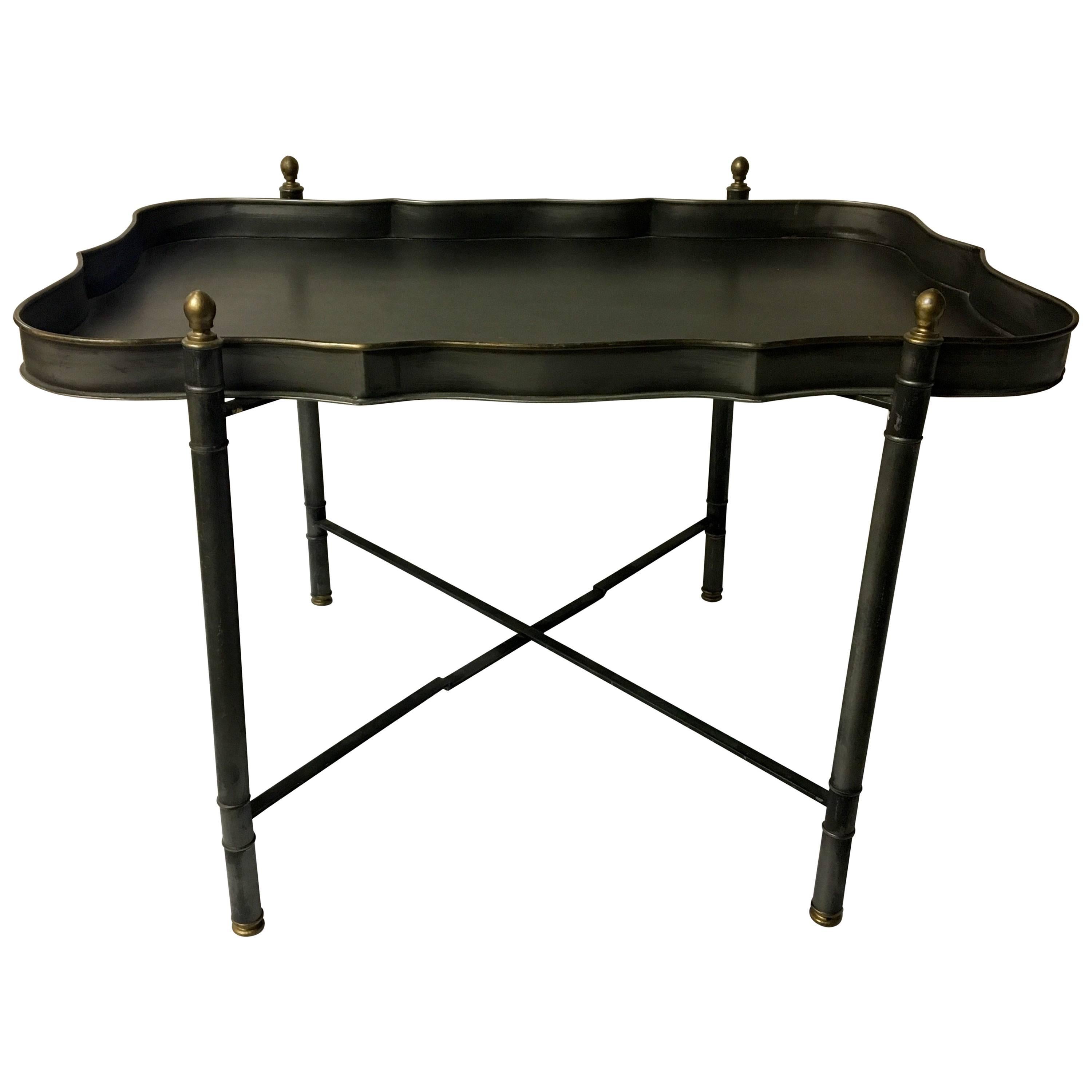 Classical Italian Scalloped Table with Collapsible Base and Removable ...