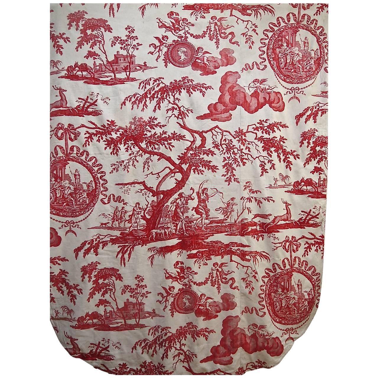 Toile Curtains - 2 For Sale on 1stDibs | toile shades, blue and white ...