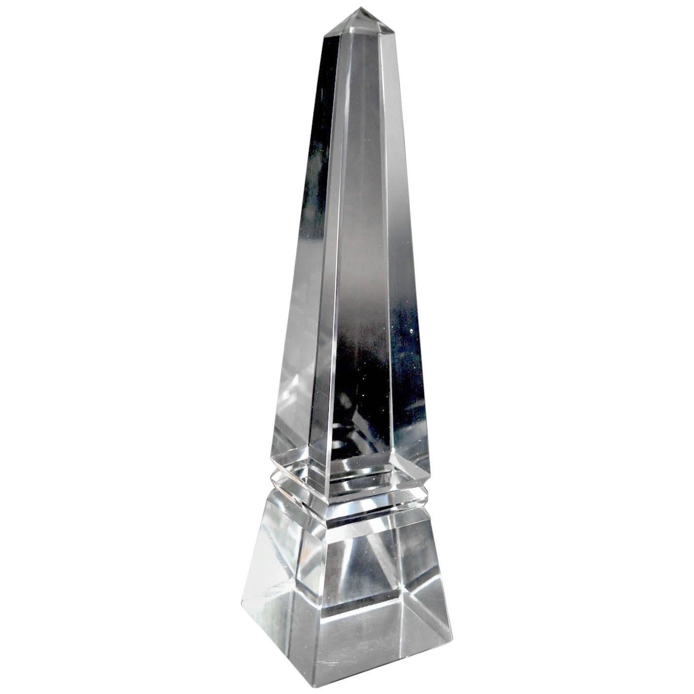 Crystal Obelisk with Original Case at 1stDibs | obelisk case, crystal ...