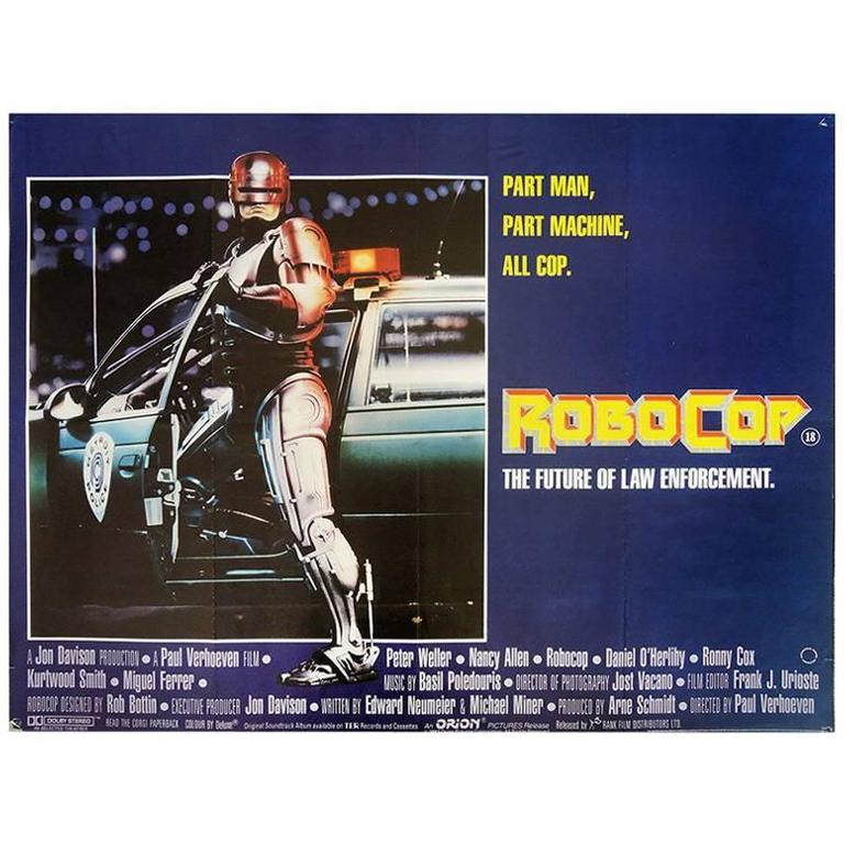 "Robocop" Film Poster, 1987 For Sale at 1stdibs