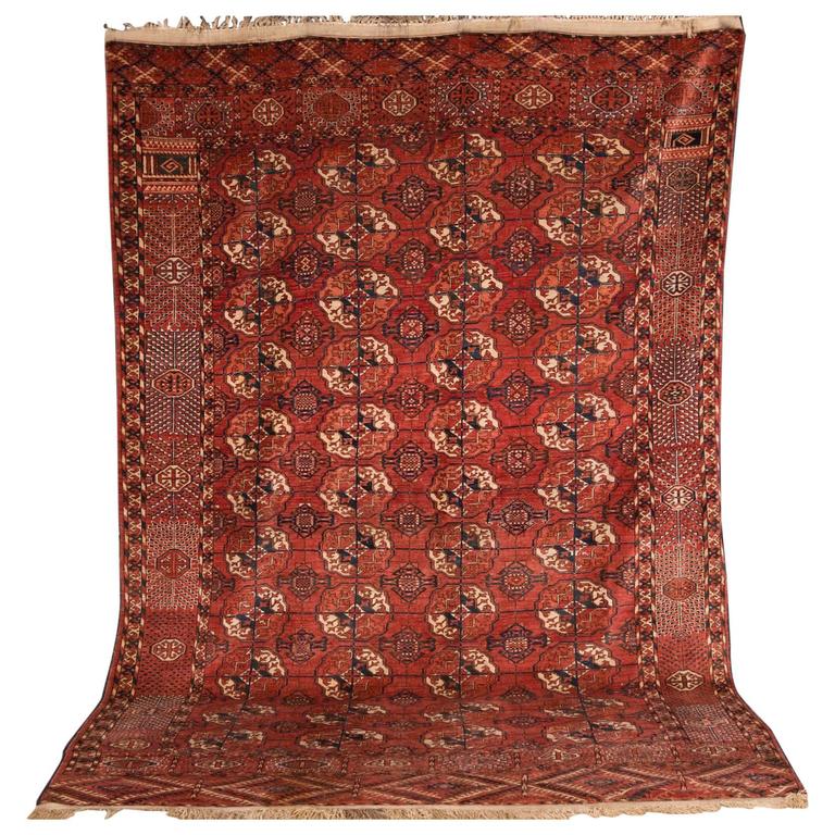 20th Century Antique Buchara Carpet Rug For Sale at 1stDibs