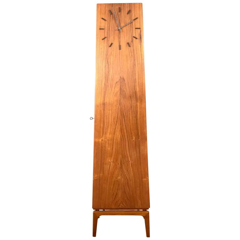 Danish Modern Teak Grandfather Clock Cabinet at 1stDibs | danish ...