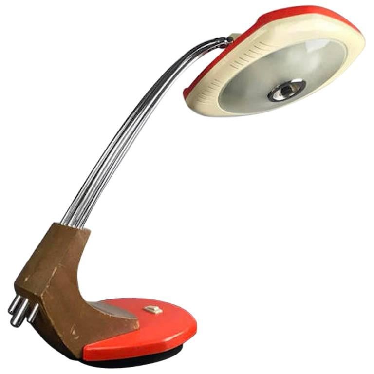 Red Mid-Century Fase Falux Table Lamp from Spain at 1stDibs | fase lamp ...