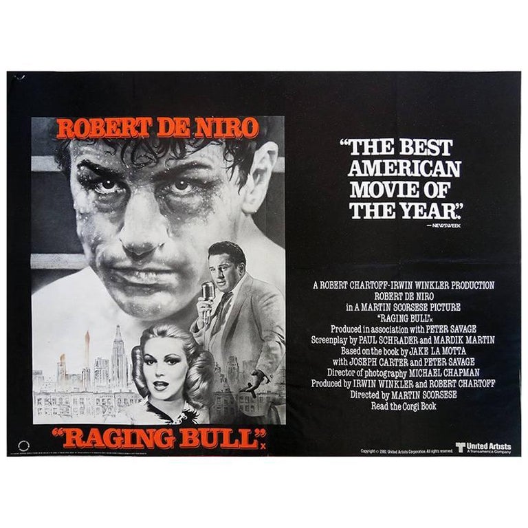 "Raging Bull" Film Poster, 1980 For Sale at 1stDibs