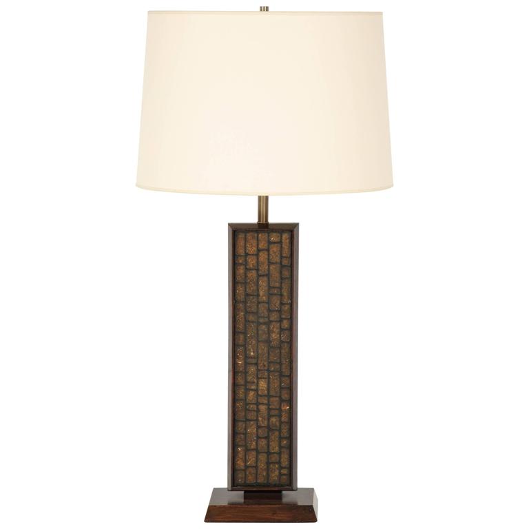 Tall Walnut Table Lamp For Sale at 1stDibs