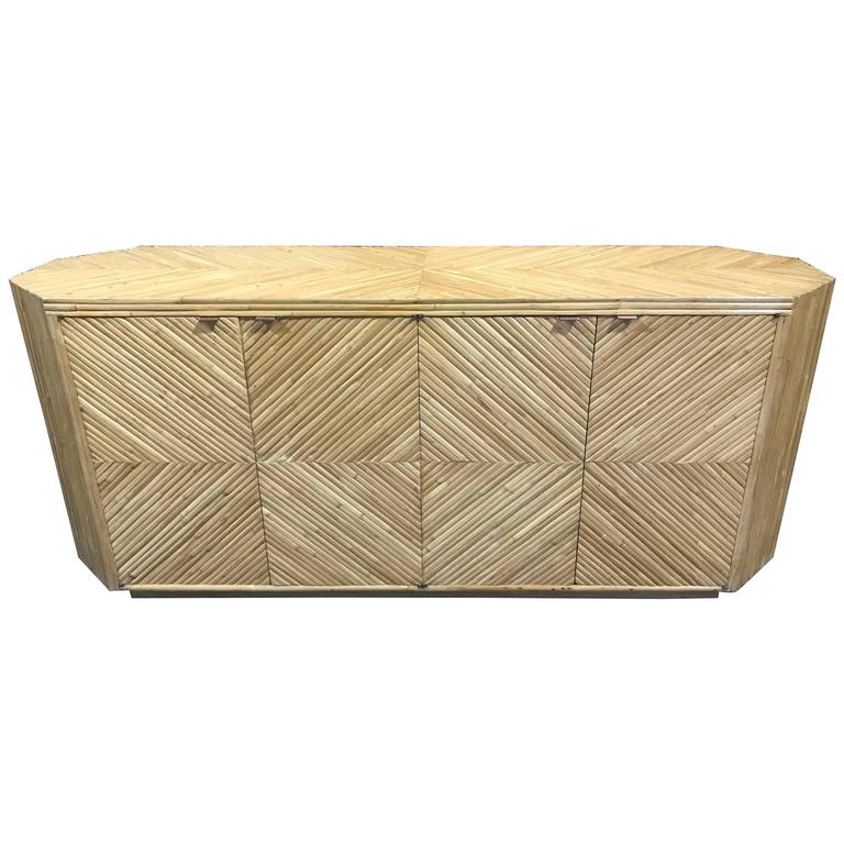 Mid-Century Modern Hexagonal Bamboo Sideboard at 1stDibs
