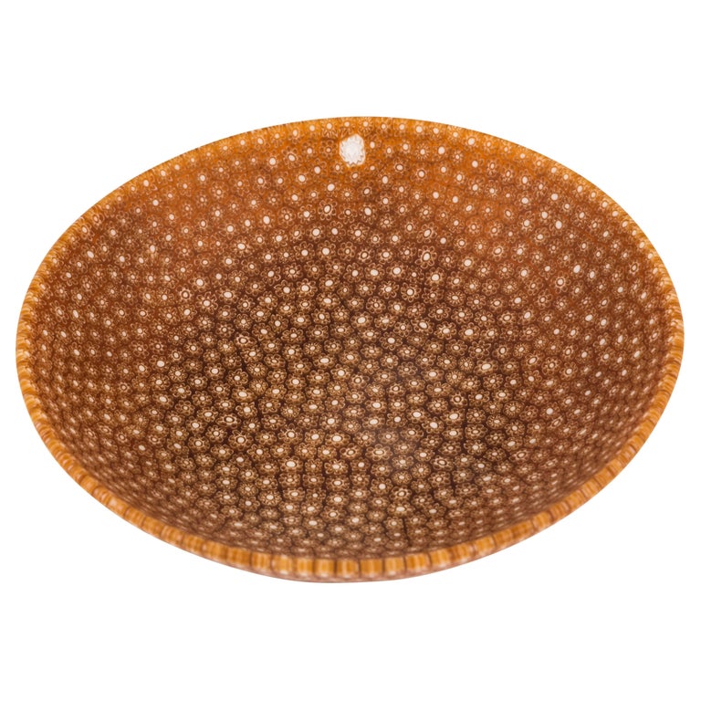 Ochre Millefiori Glass Plate by Ercole Moretti For Sale at 1stDibs