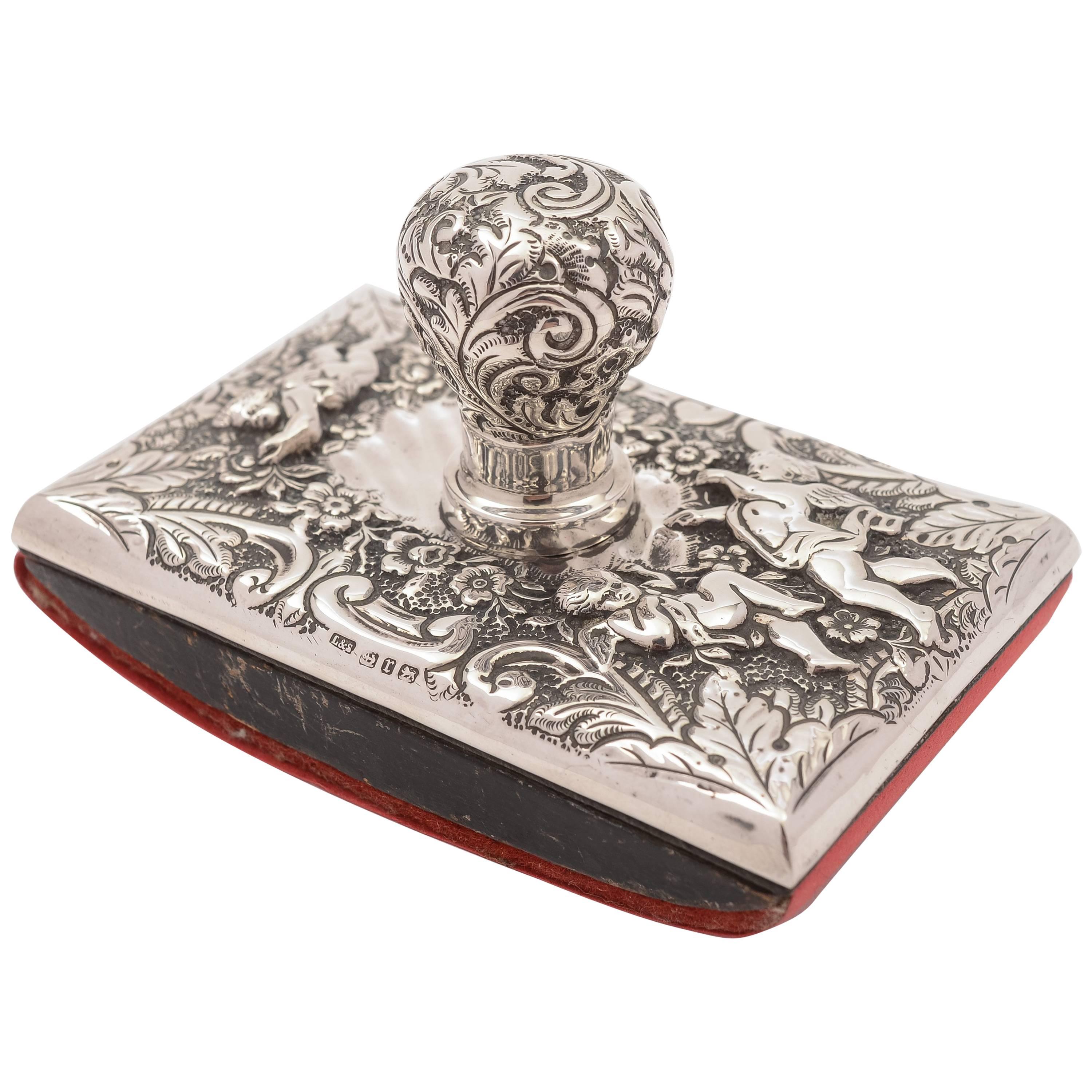 19th Century Victorian Silver Rocker Blotter, Birmingham, 1891 at 1stDibs