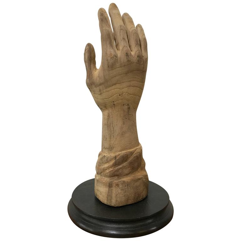 French Carved Hand, circa 1940s For Sale at 1stDibs