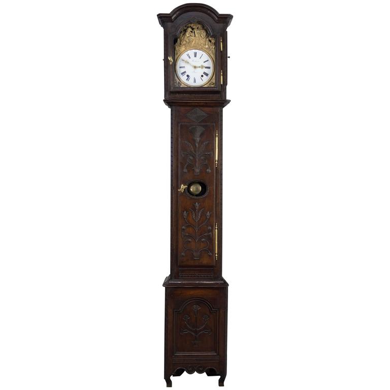 18th Century French Antique Tall Case Clock at 1stDibs