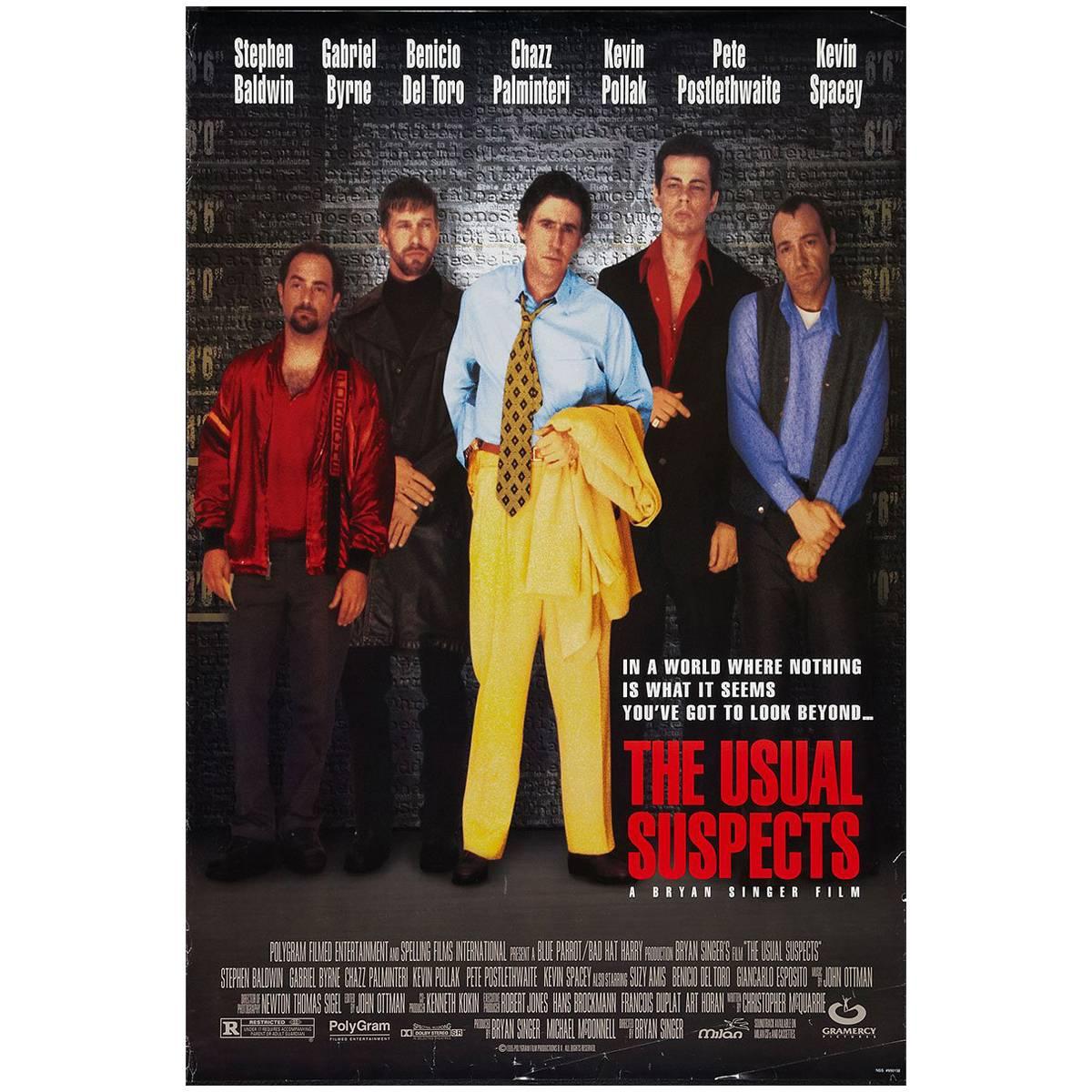 "The Usual Suspects" 1995 U.S. One Sheet Film Poster at 1stDibs