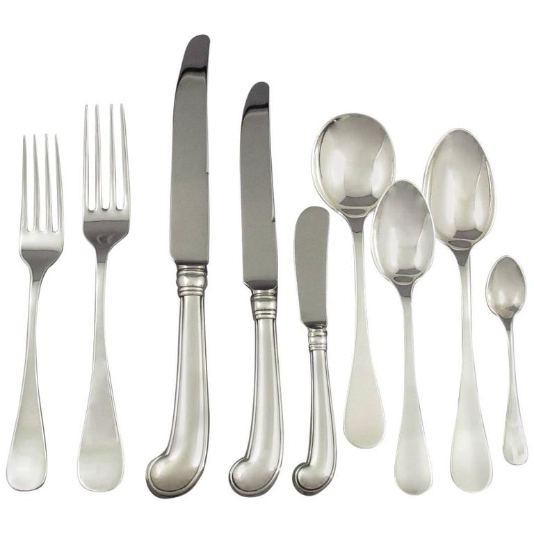 Tiffany Sterling Silver Flatware Set King William Pattern For Sale at ...