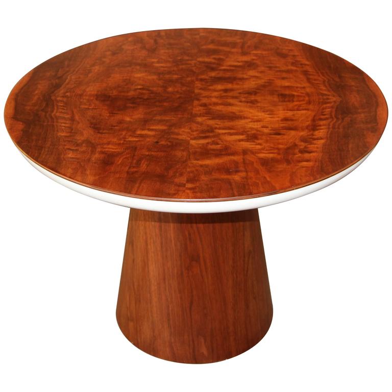 Frank Rohloff Walnut and Metal Tulip Table at 1stDibs