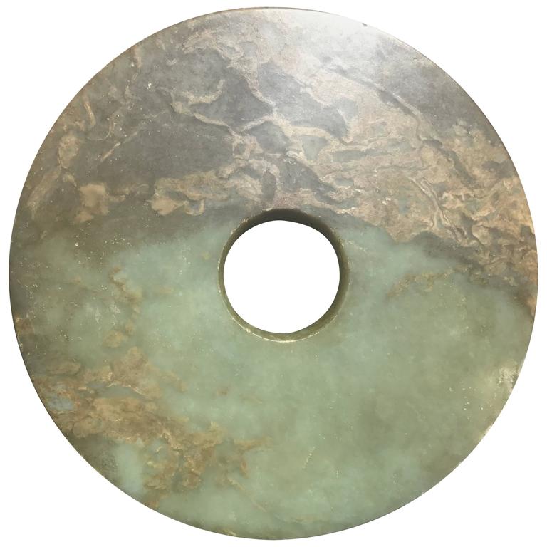 Important Ancient Chinese Jade Bi Superb Moutainous Pattern, 2200-1700 ...