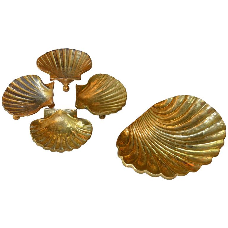 Set of Bronze Shells Trays at 1stDibs