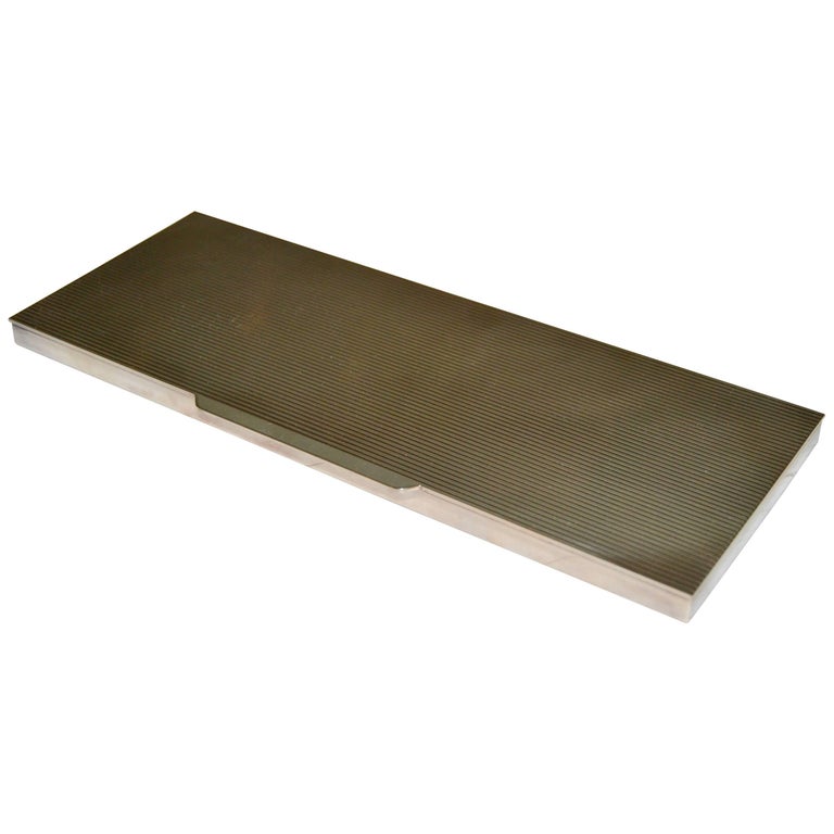 1970s Silver Plated Flat Box at 1stDibs