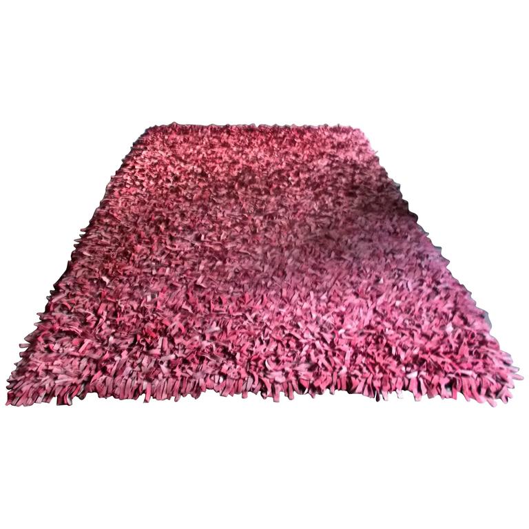Jack Lenor Larsen Rose Colored Suede Carpet For Sale at 1stdibs