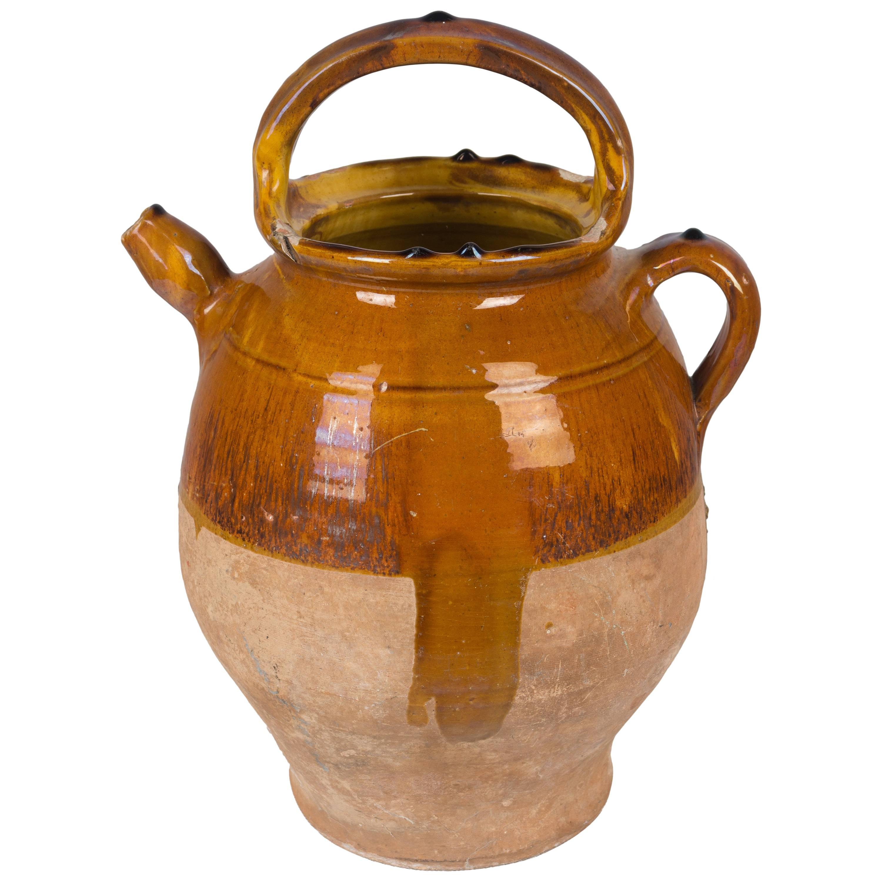 Light Grey Terracotta Pot For Sale at 1stDibs