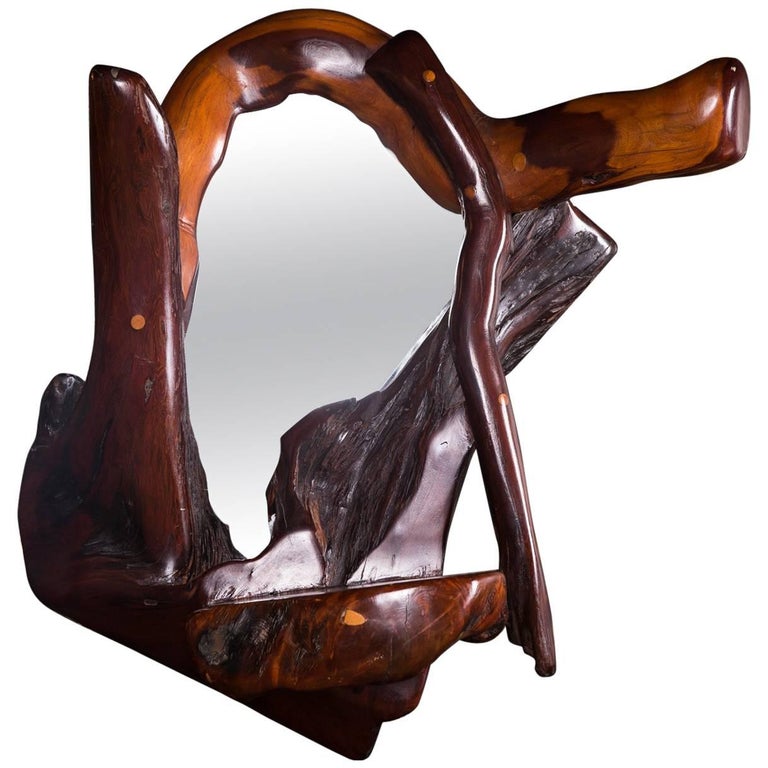 Monumental Wall Mirror in antique Colonial Style For Sale at 1stDibs