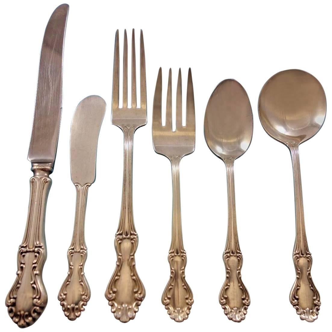 Princess Elizabeth by National Sterling Silver Flatware Set Service 78 ...