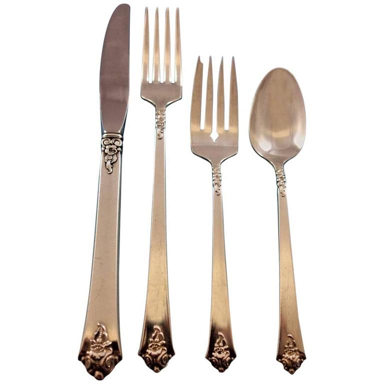 Castle Rose by Royal Crest Sterling Silver Flatware Set 8 Service 39 ...