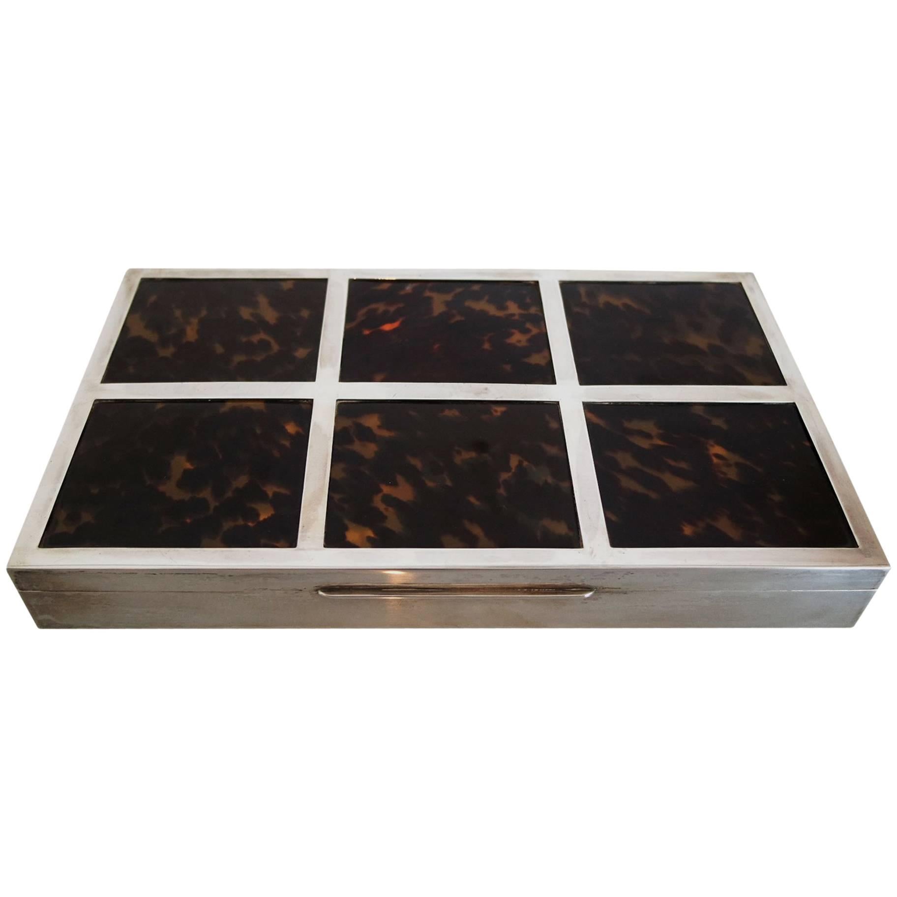 Rare Sterling Silver and Tortoise Box by Nardi of Venice Italy For Sale ...