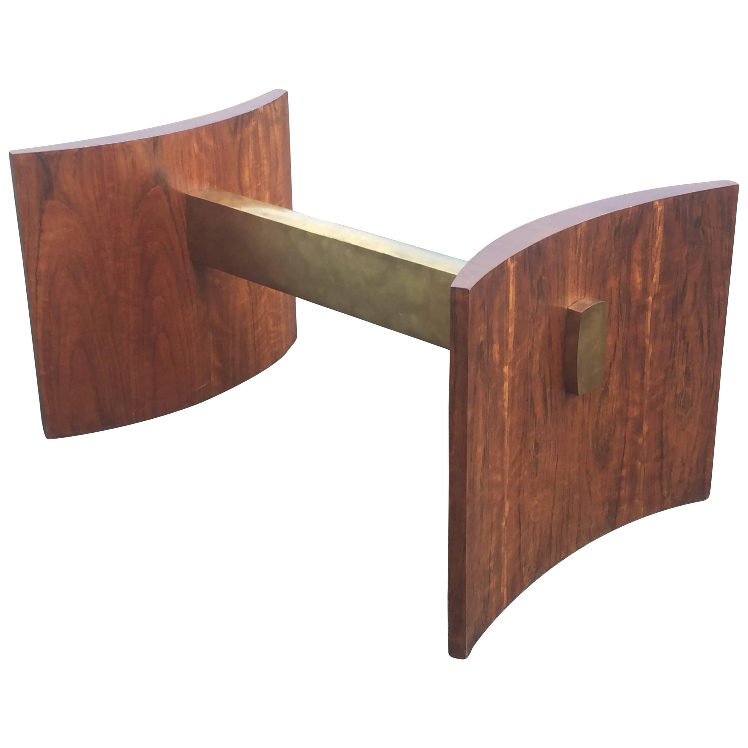 Gorgeous Rosewood and Brushed Gold Mid-Century Modern Table Base at ...